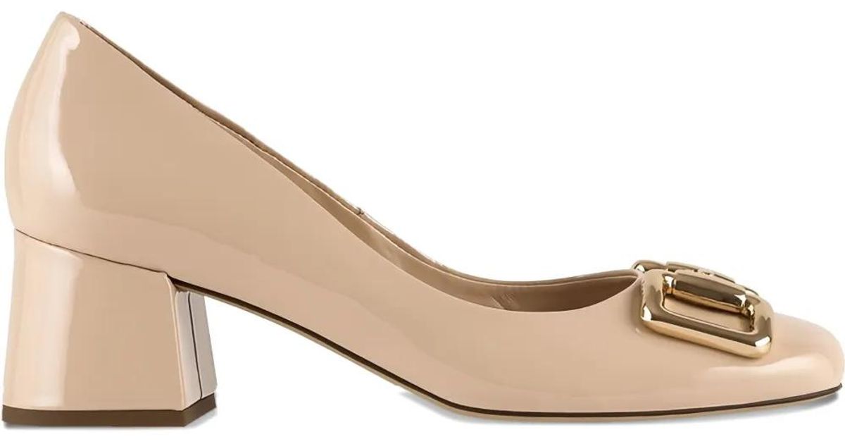 Högl Juliette Block-Heel Patent Pumps in Natural | Lyst