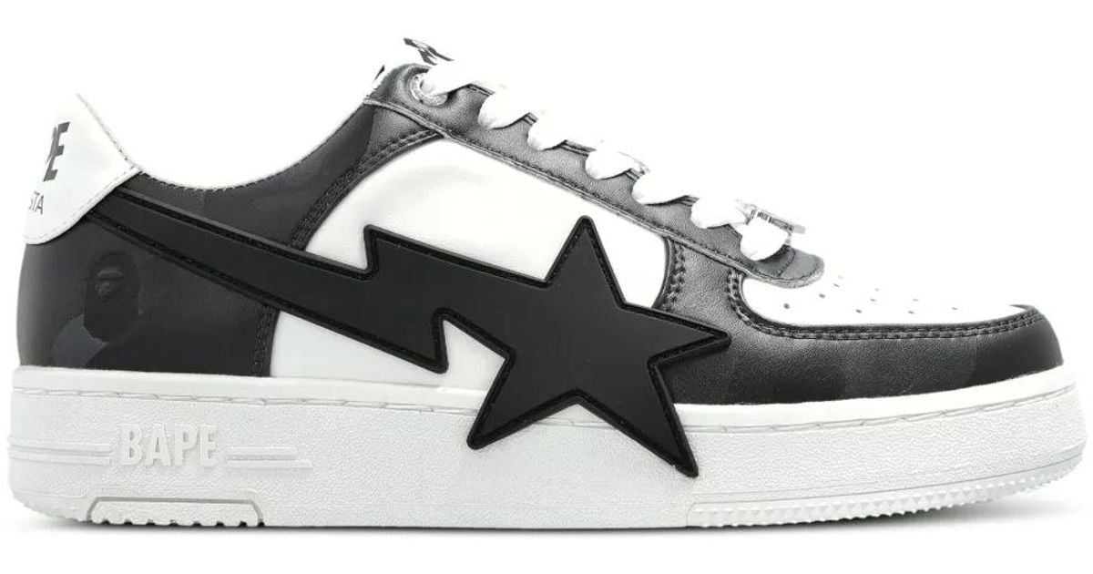 A Bathing Ape Bape Sta Star-Patch Sneakers in Black for Men | Lyst