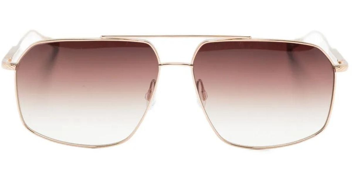 Barton Perreira Renzo Pilot-Frame Sunglasses in Metallic | Lyst UK
