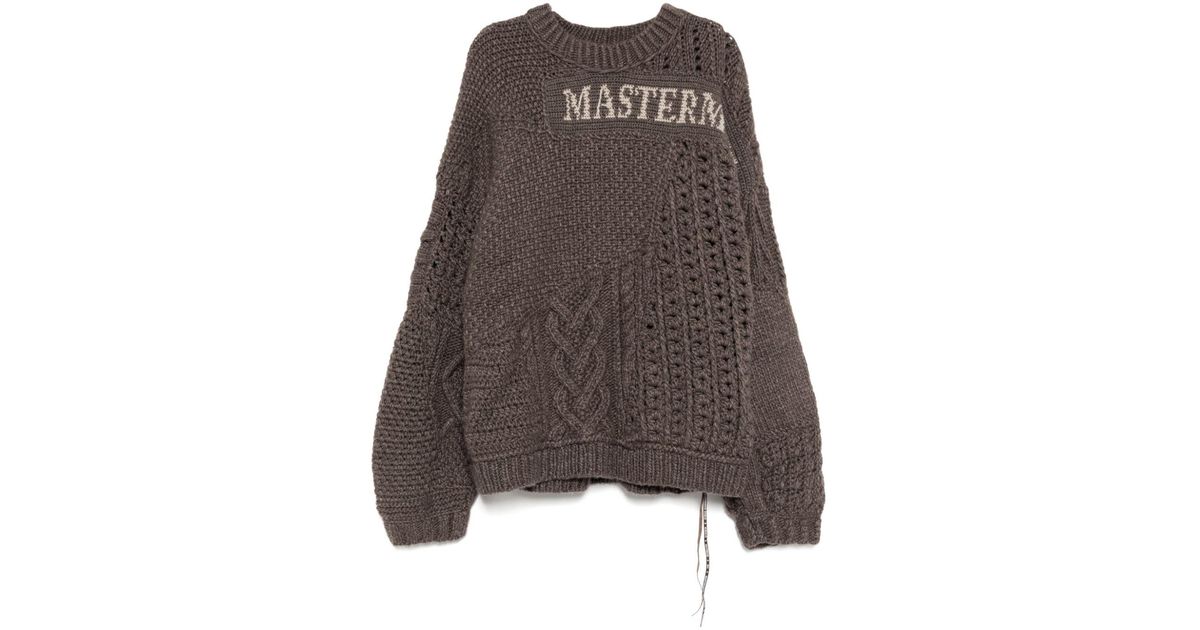 MASTERMIND WORLD Cable-Knit Sweater in Brown for Men | Lyst