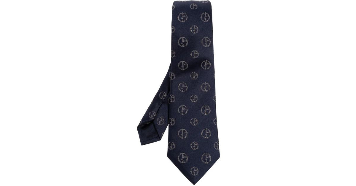 Giorgio Armani Pattern Silk Tie in Blue for Men | Lyst UK