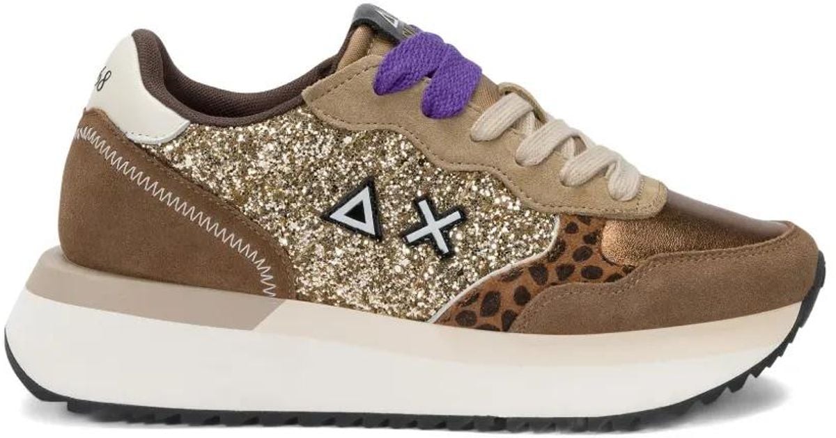 Sun 68 Big Ally Glitter Leopard Sneakers | Lyst UK