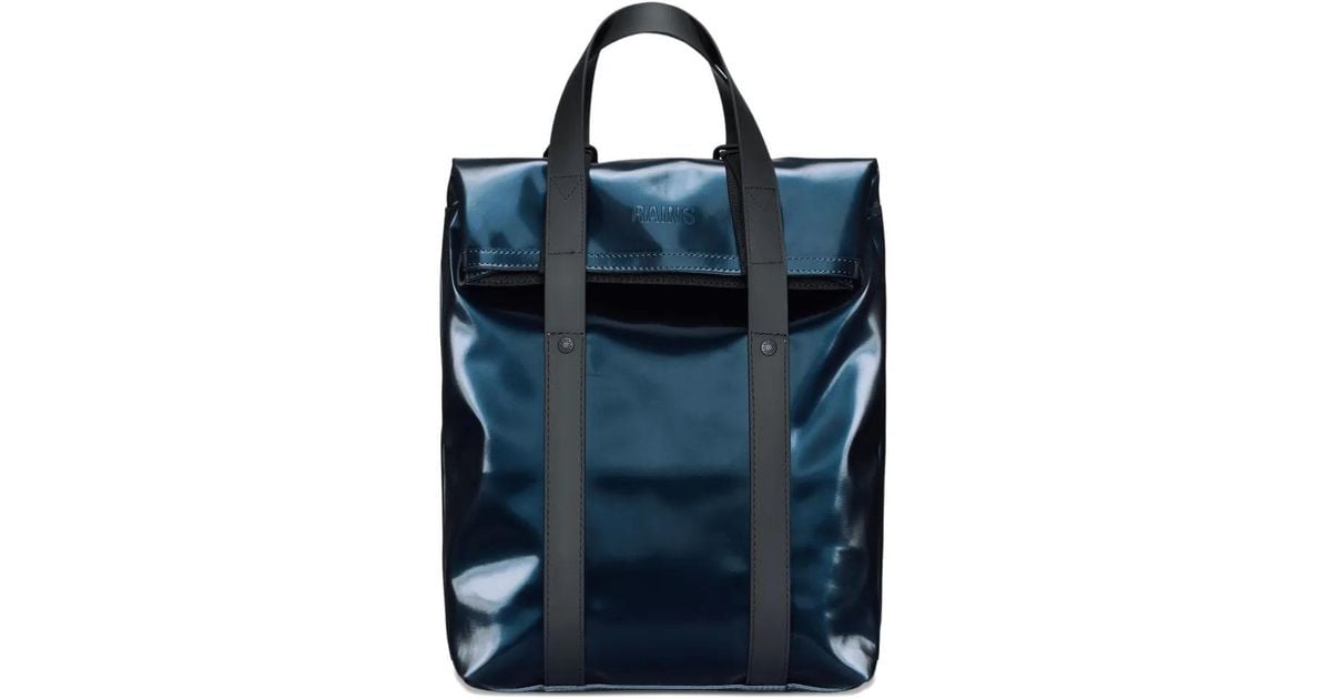 Rains 2 Way Top-Handle Tote Backpack in Blue | Lyst UK