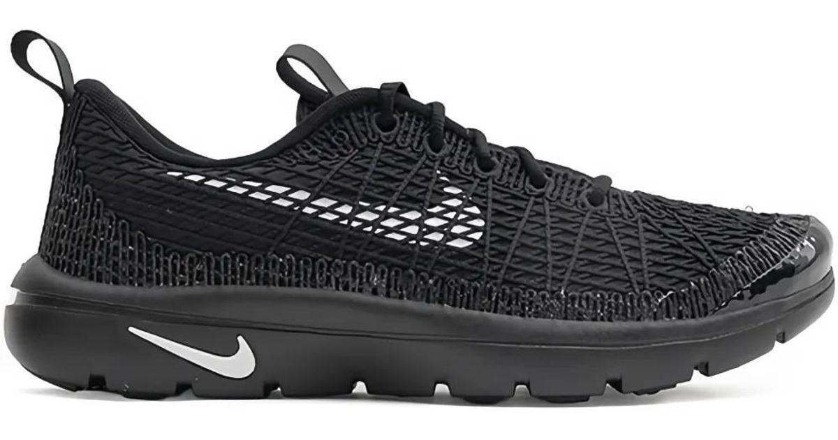 Nike X Comme Des Garçons Logo-Print Sneakers in Black | Lyst