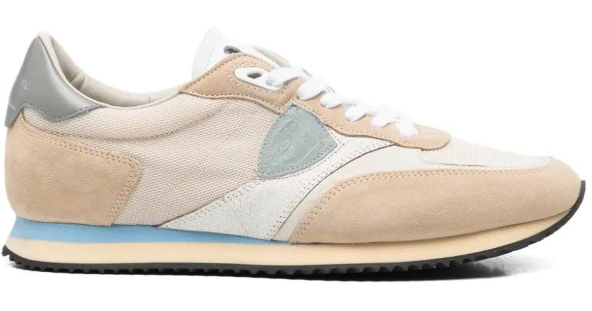 Philippe Model Triangle-Logo Sneakers in White for Men | Lyst UK