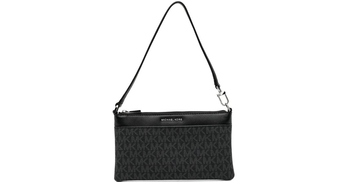 Michael Kors Jet Set Medium Signature Logo Convertible Wristlet in ...