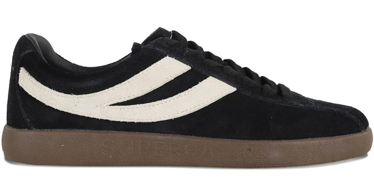 Superga Stripe Sneakers in Black | Lyst