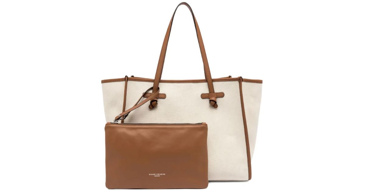 MARCELLA CLUB Knot-Detail Shoulder Bag in Natural | Lyst