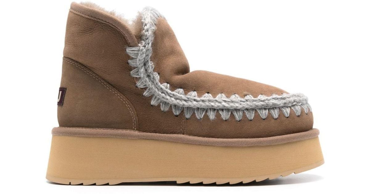 Mou Mini Eskimo Platform Boots in Brown | Lyst