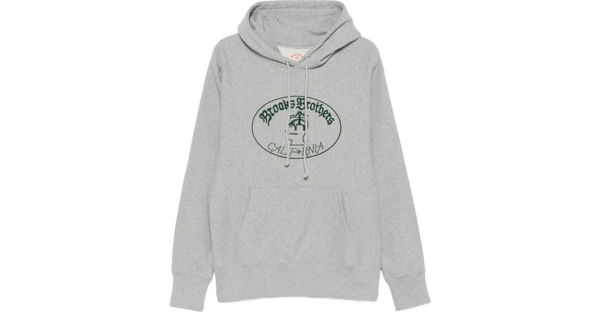 Brain Dead X Brooks Brothers Hoodie À Logo in Grey for Men | Lyst UK