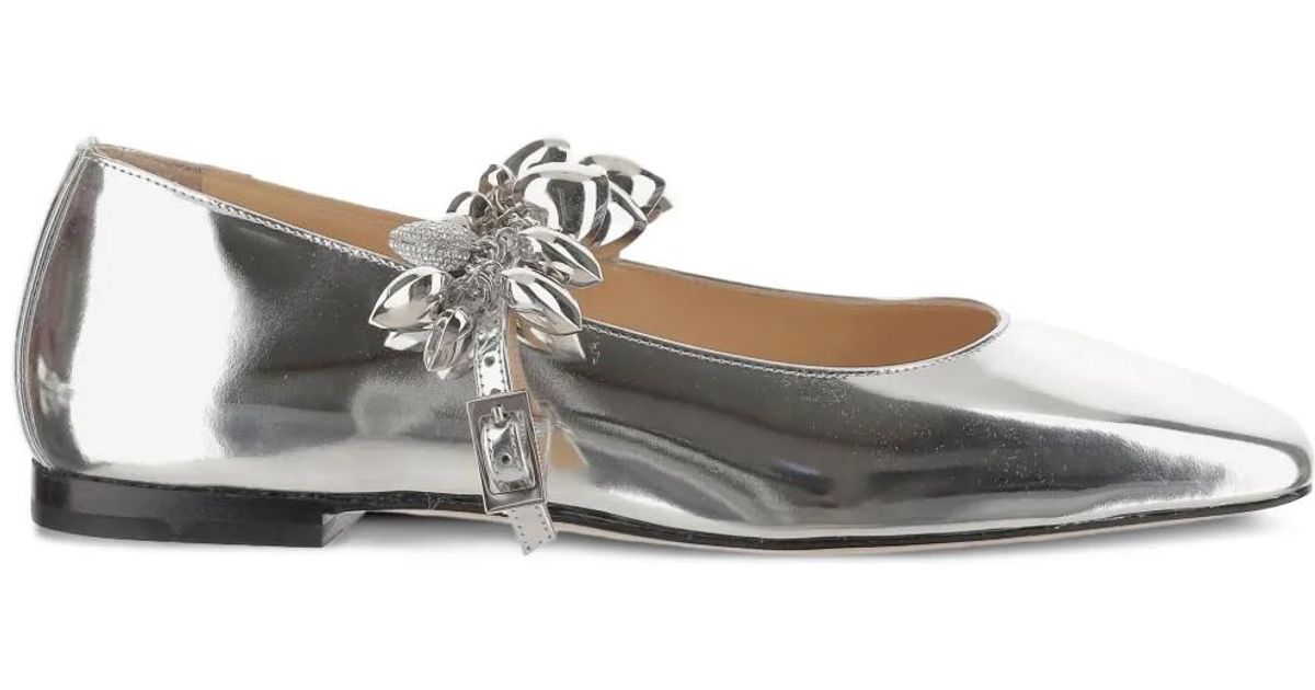 Mach & Mach Metallic Pumps in White | Lyst