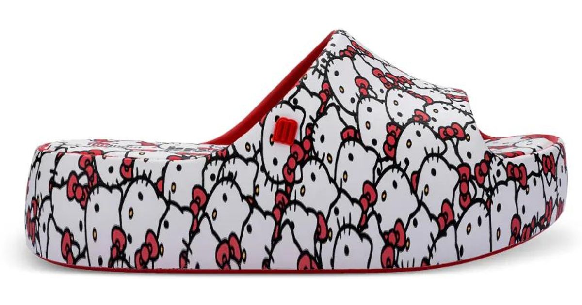 Melissa X Hello Kitty And Friends Free Platform Slides in White | Lyst UK