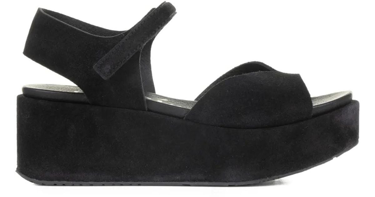 Pedro Garcia Nelly Suede Sandals in Black | Lyst UK