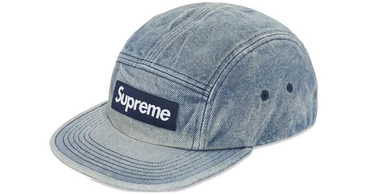 Supreme Washed Denim Cap in Blue for Men | Lyst UK