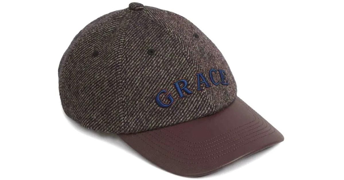 Wales Bonner Grace Cap in Brown for Men | Lyst UK