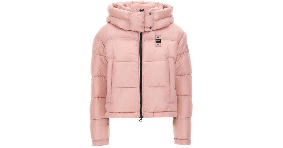 Blauer Detachable Hood Quilted Puffer Jacket in Pink | Lyst UK