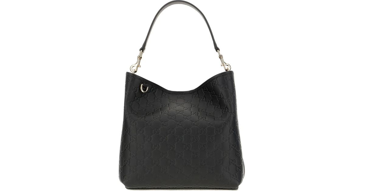 Gucci Gg-Embossed Shoulder Bag in Black | Lyst UK