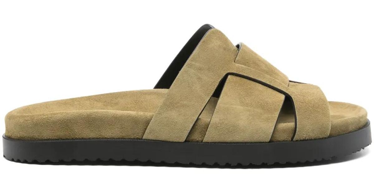 Barbara Bui Suede Sandals in Green | Lyst