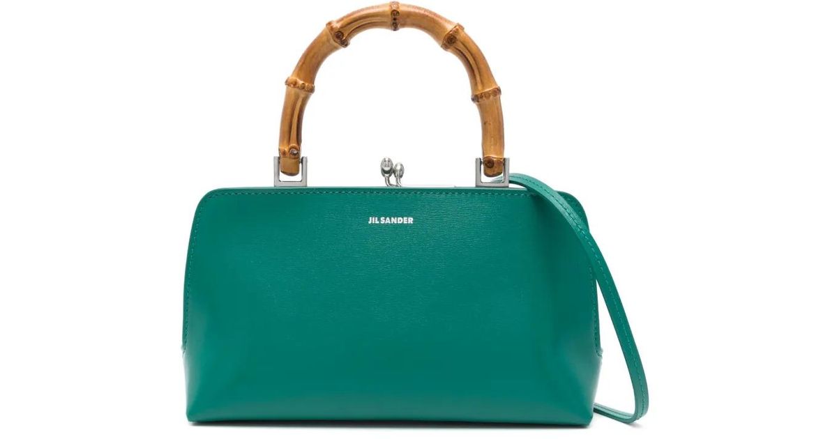 Jil Sander Mini Goji Cross Body Bag in Green | Lyst