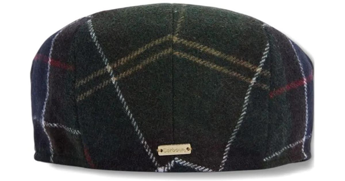 Barbour Galli Tartan Flat Cap in Black | Lyst UK