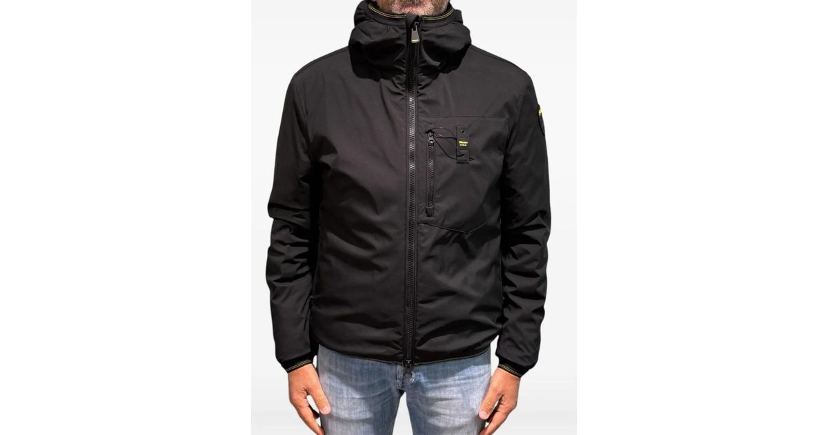 Blauer Derry Hooded Jacket in Black for Men | Lyst UK
