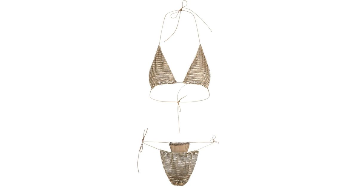 Santa Brands Orchid Triangle Bikini in White | Lyst UK