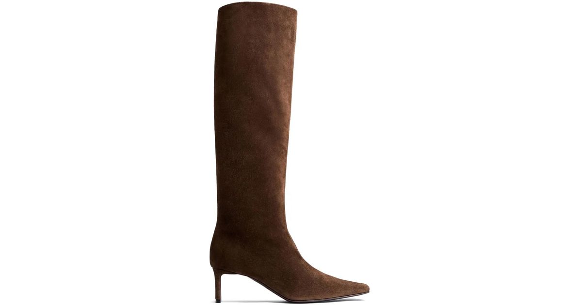 KHAITE Ona High Boots in Brown | Lyst