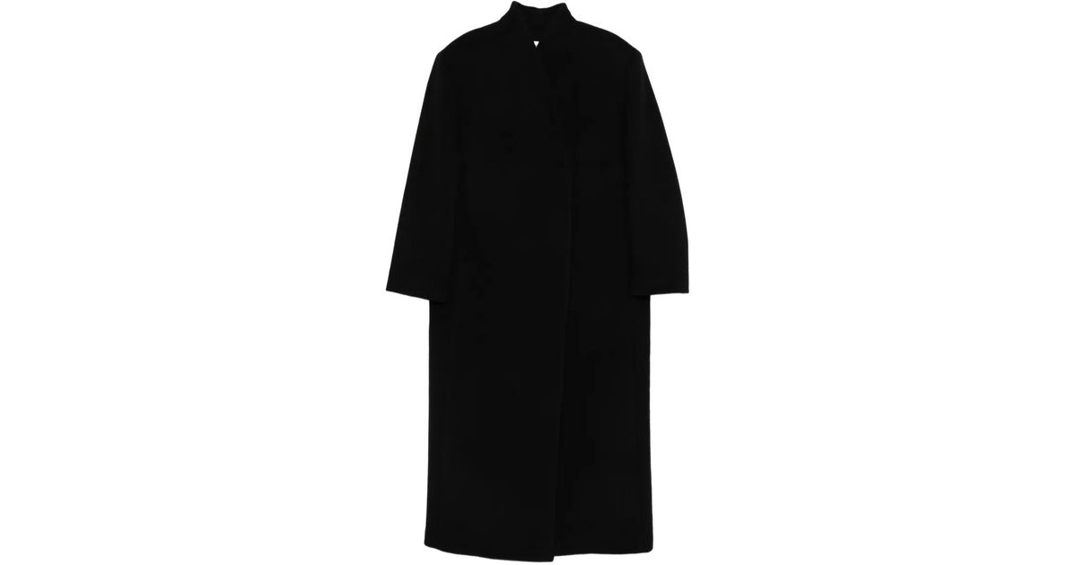 A.M.G Cashmere Coat in Black | Lyst UK