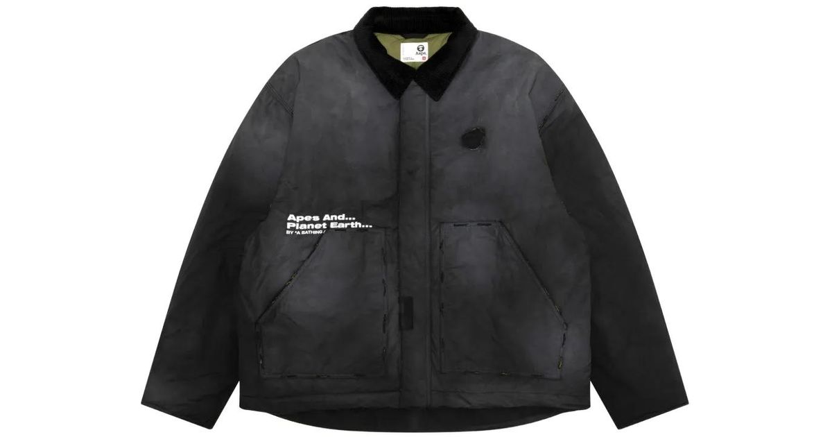 Aape By A Bathing Ape Corduroy-collar Jacket in Black for Men | Lyst