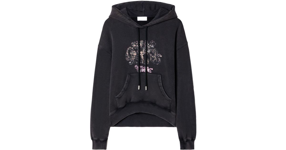Off-White c/o Virgil Abloh Washed Characters Hoodie in Black | Lyst