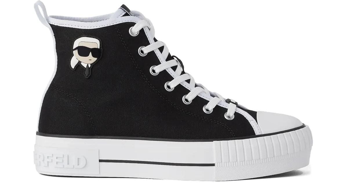 Karl Lagerfeld Ikon Kampus Max Nft High-Top Sneakers in Black | Lyst UK