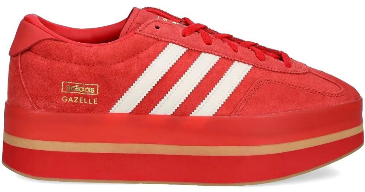adidas Gazelle Stack Sneakers in Red | Lyst