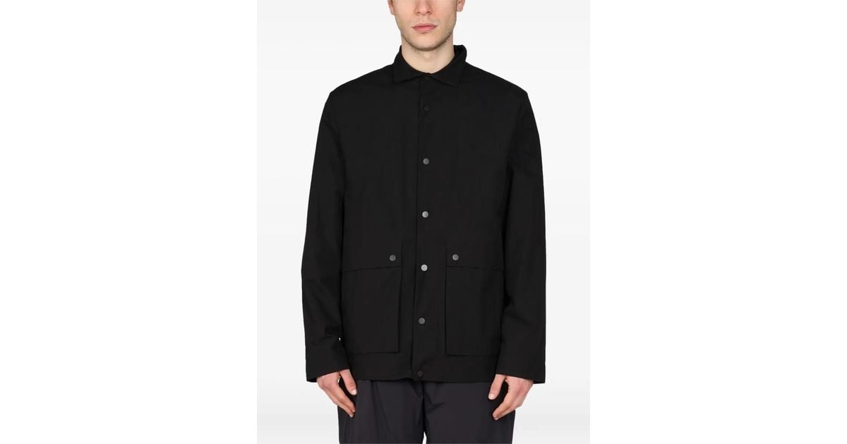 Monobi Snap-Buttons Jacket in Black for Men | Lyst UK