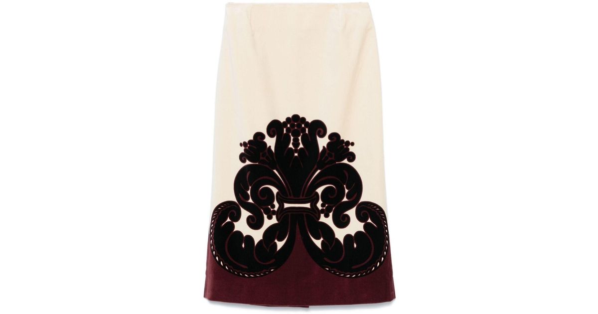 La DoubleJ Velvet Pencil Skirt in Black | Lyst