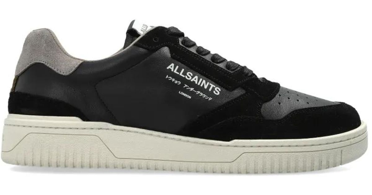 AllSaints Regan Low-Top Sneakers in Black for Men | Lyst