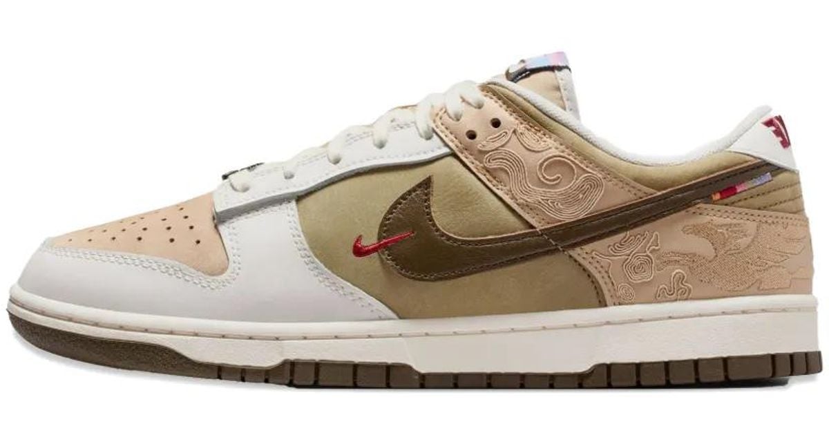 Nike Dunk Low Se "Lny" Patterned Low Sneakers in White for Men | Lyst UK