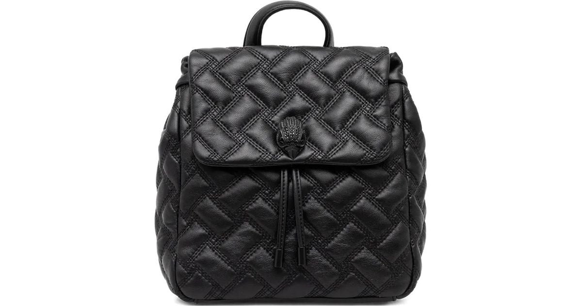 Kurt Geiger Quilted-Leather Backpack in Black | Lyst UK