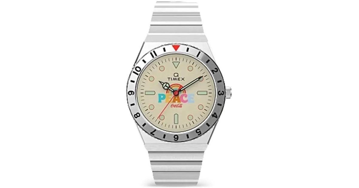 Timex X Coca-Cola Unity Collection Q 38Mm in White for Men | Lyst
