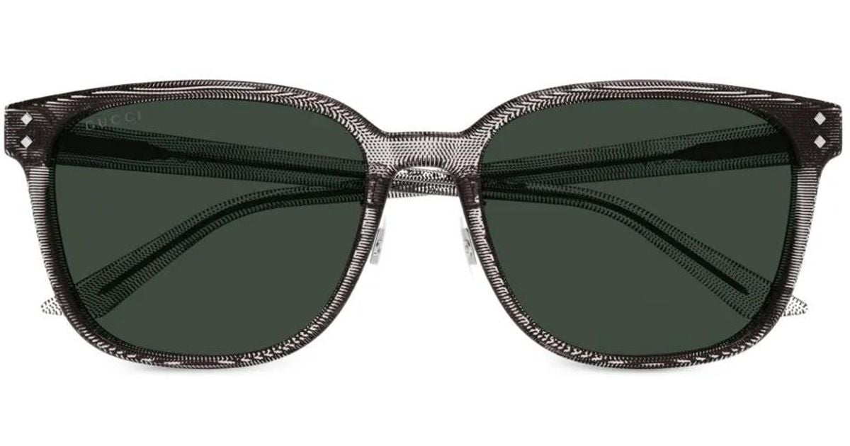 Gucci Square-Frame Sunglasses in Green for Men | Lyst UK