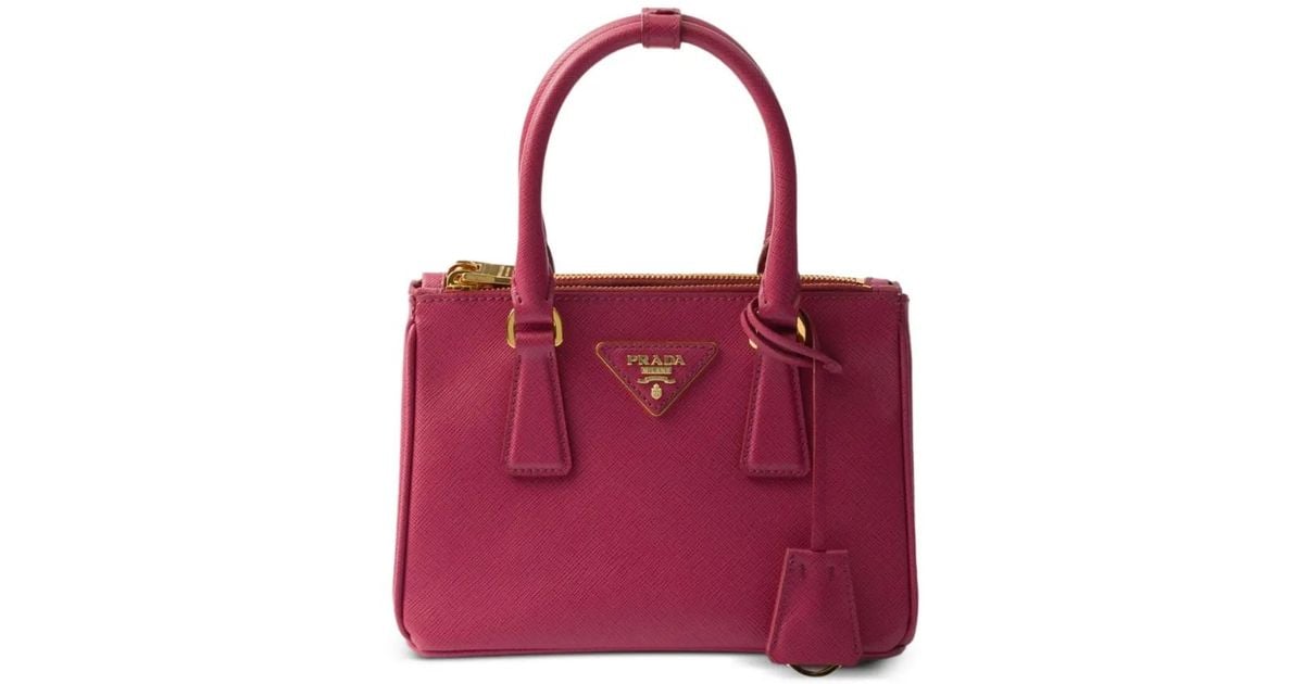 Prada Galleria Mini Bag in Purple | Lyst