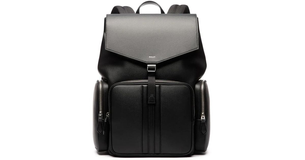 Bally Mythos Recycled Leather Backpack in Black for Men | Lyst