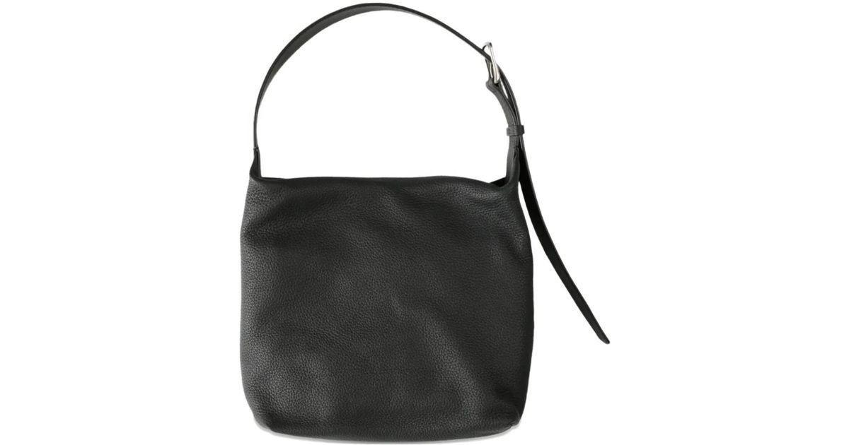 The Row Isa Buckle-Fastening Leather Shoulder Bag in Black | Lyst UK