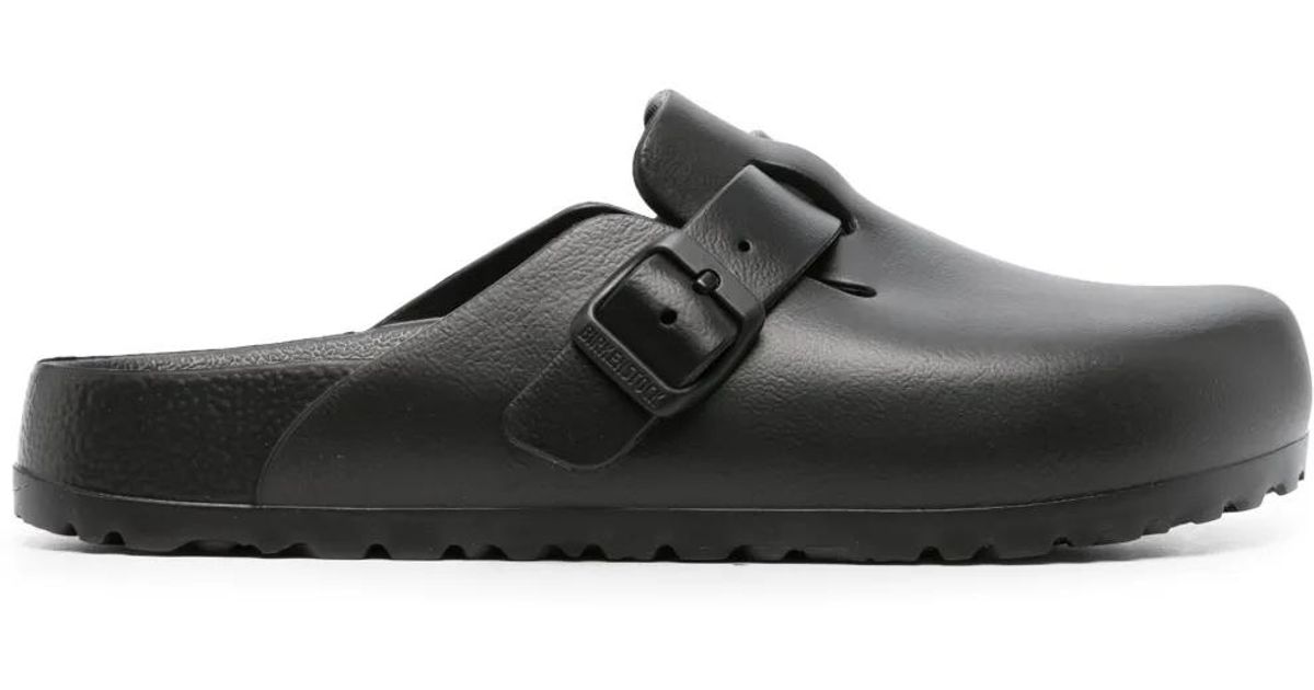Birkenstock Boston Eva Flat Slides in Black | Lyst