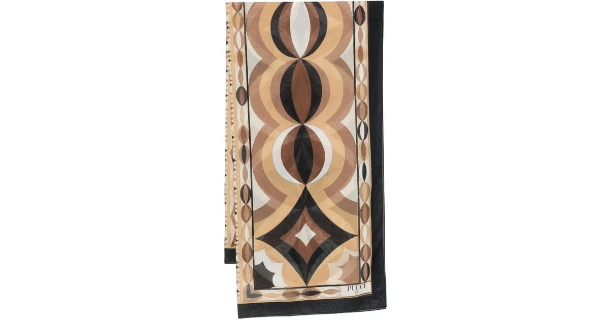 PUCCI Geometric-Pattern Pareo in Metallic | Lyst UK