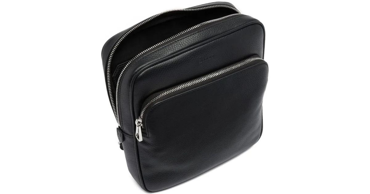 Bally Leather Messenger Bag in Black for Men | Lyst UK