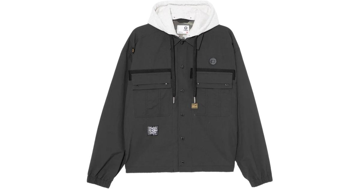Aape By A Bathing Ape Logo-Patched Jacket in Black for Men | Lyst