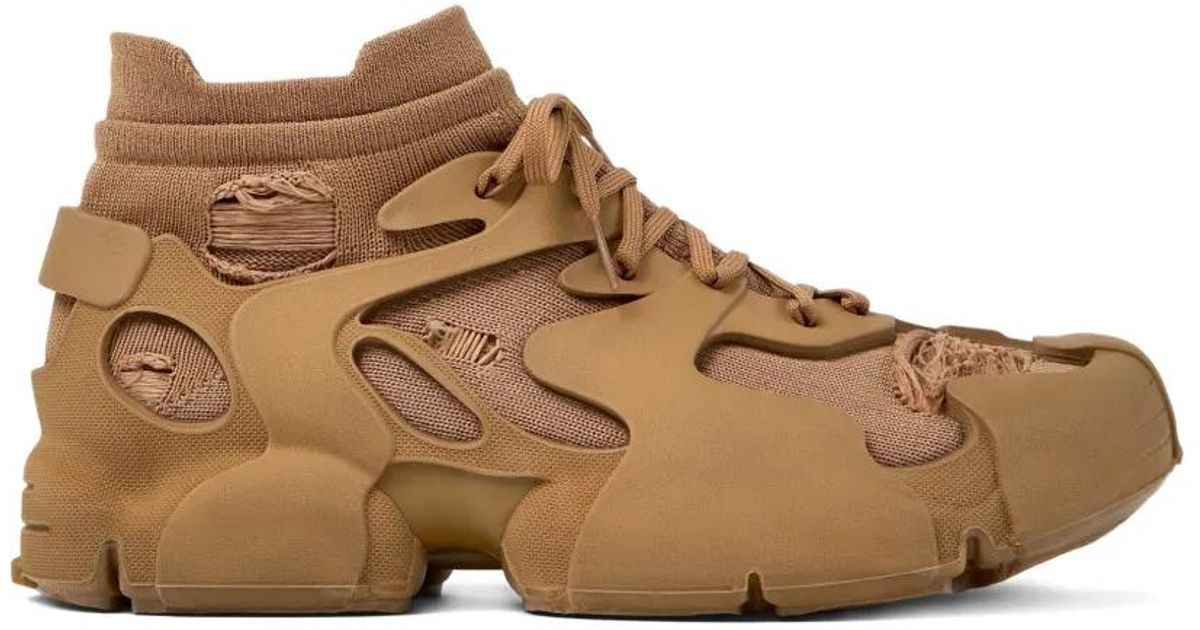 CAMPERLAB Lace-Up Tossu Sneakers in Brown | Lyst UK