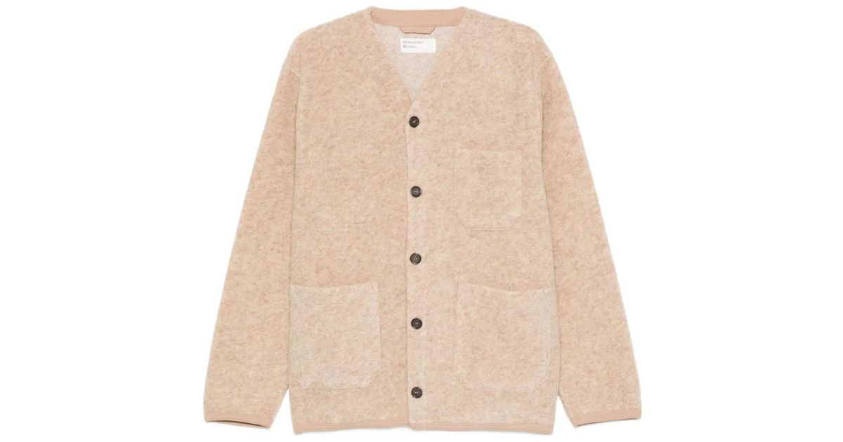 Universal Works Button-Front Patch-Pocket Cardigan in Natural for Men ...