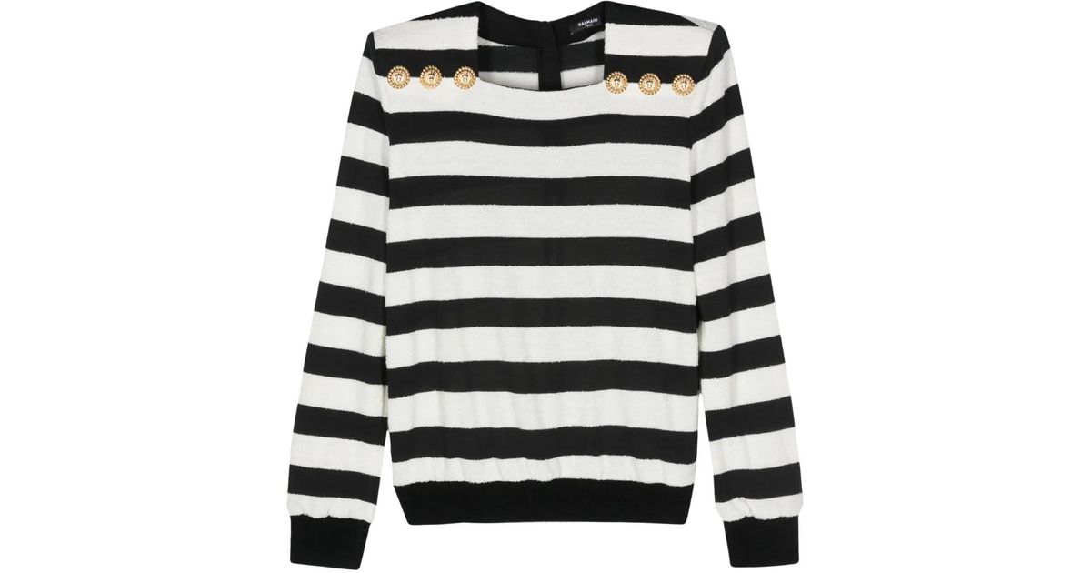 Balmain Sweaters in Black | Lyst UK