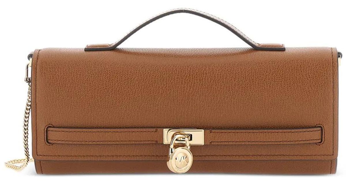 MICHAEL Michael Kors Hamilton Moderne Padlock-Detail Clutch Bag in ...